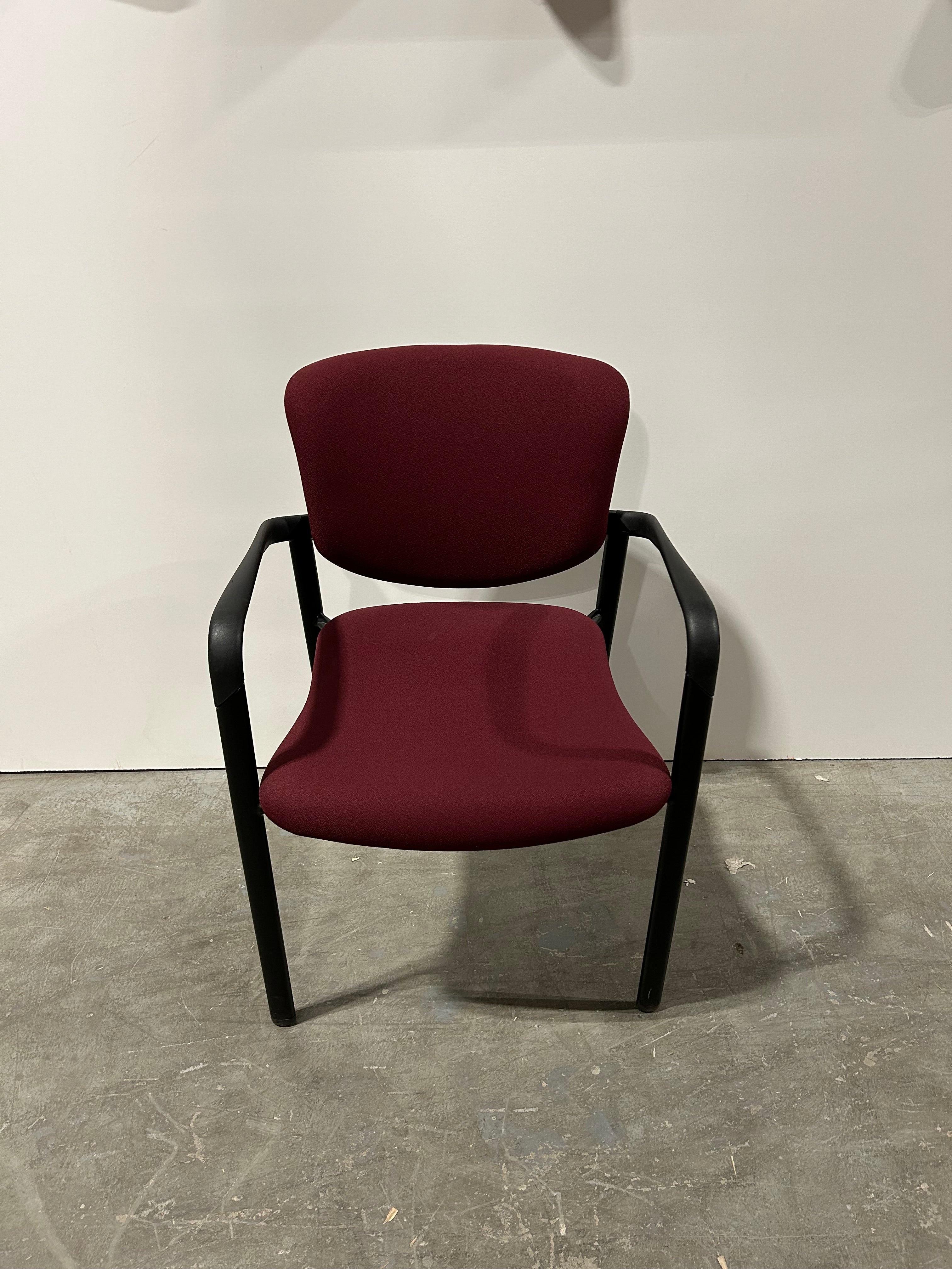 Haworth Improv Side Chair Fixed Arms Red – Office Interiors Store